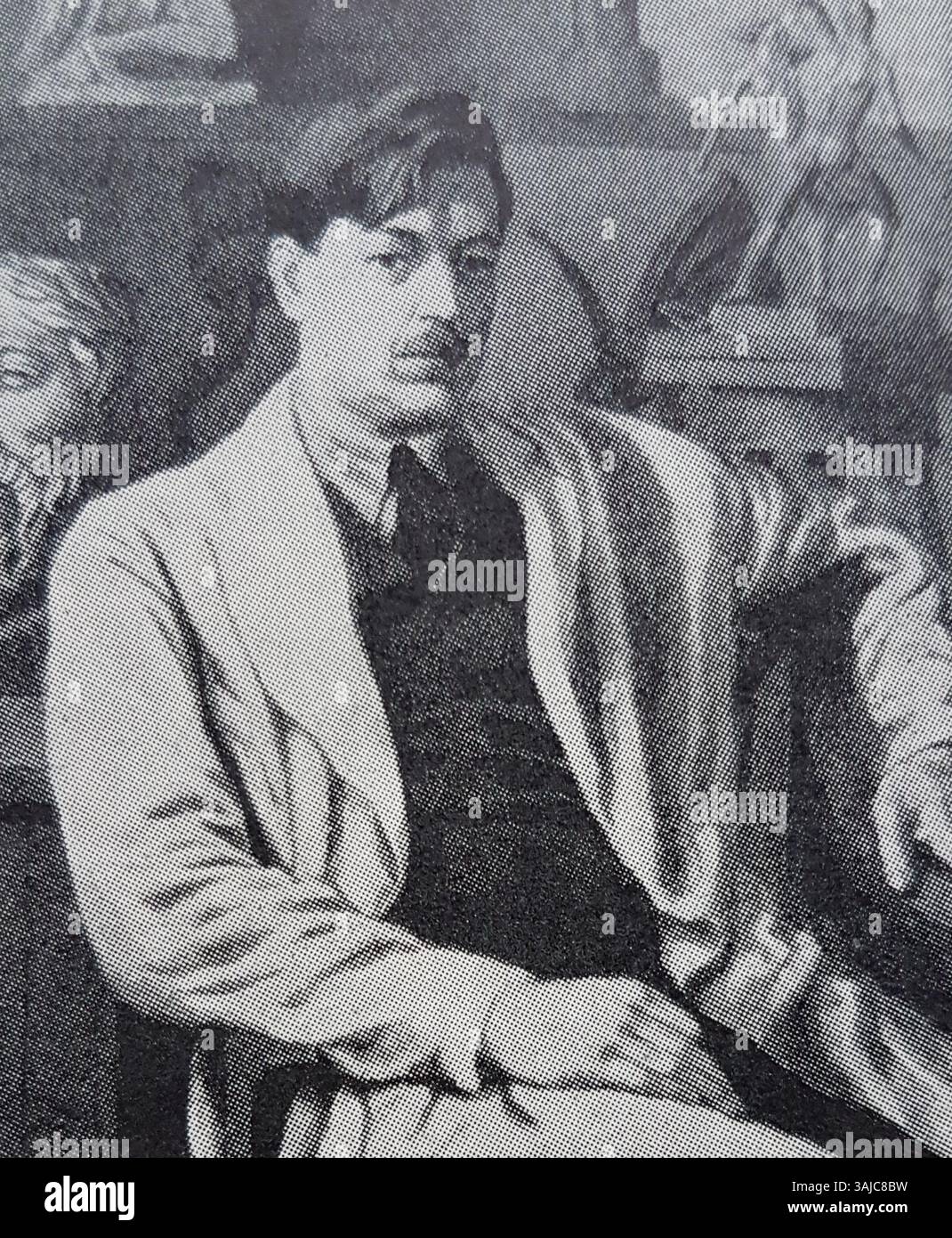 A portrait of Ivar Johnsson painted by Arvid Fougstedt, captured from ...