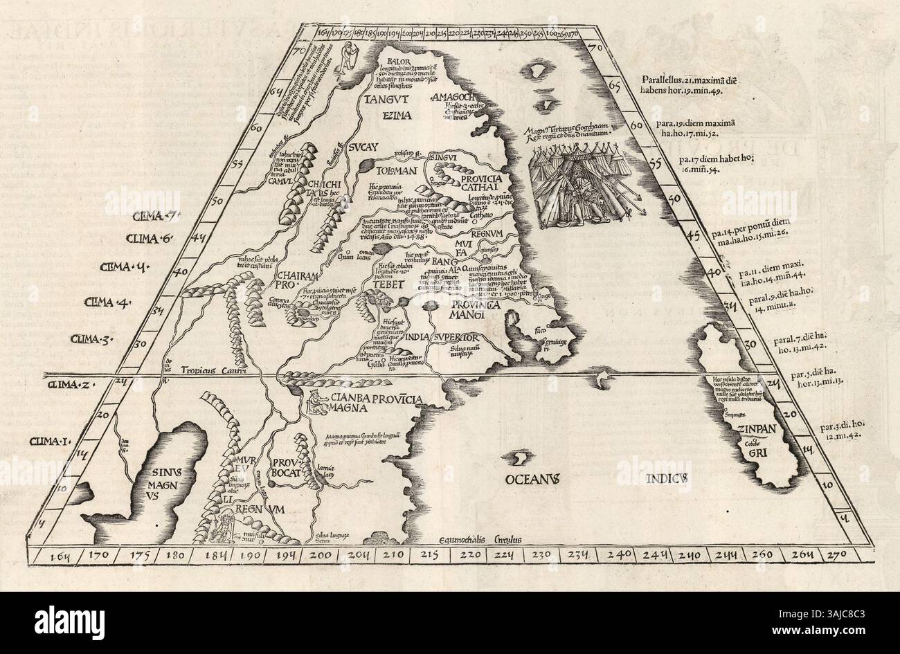 This 1535 map by Martin Waldseemüller and Lorenz Fries depicts China ...