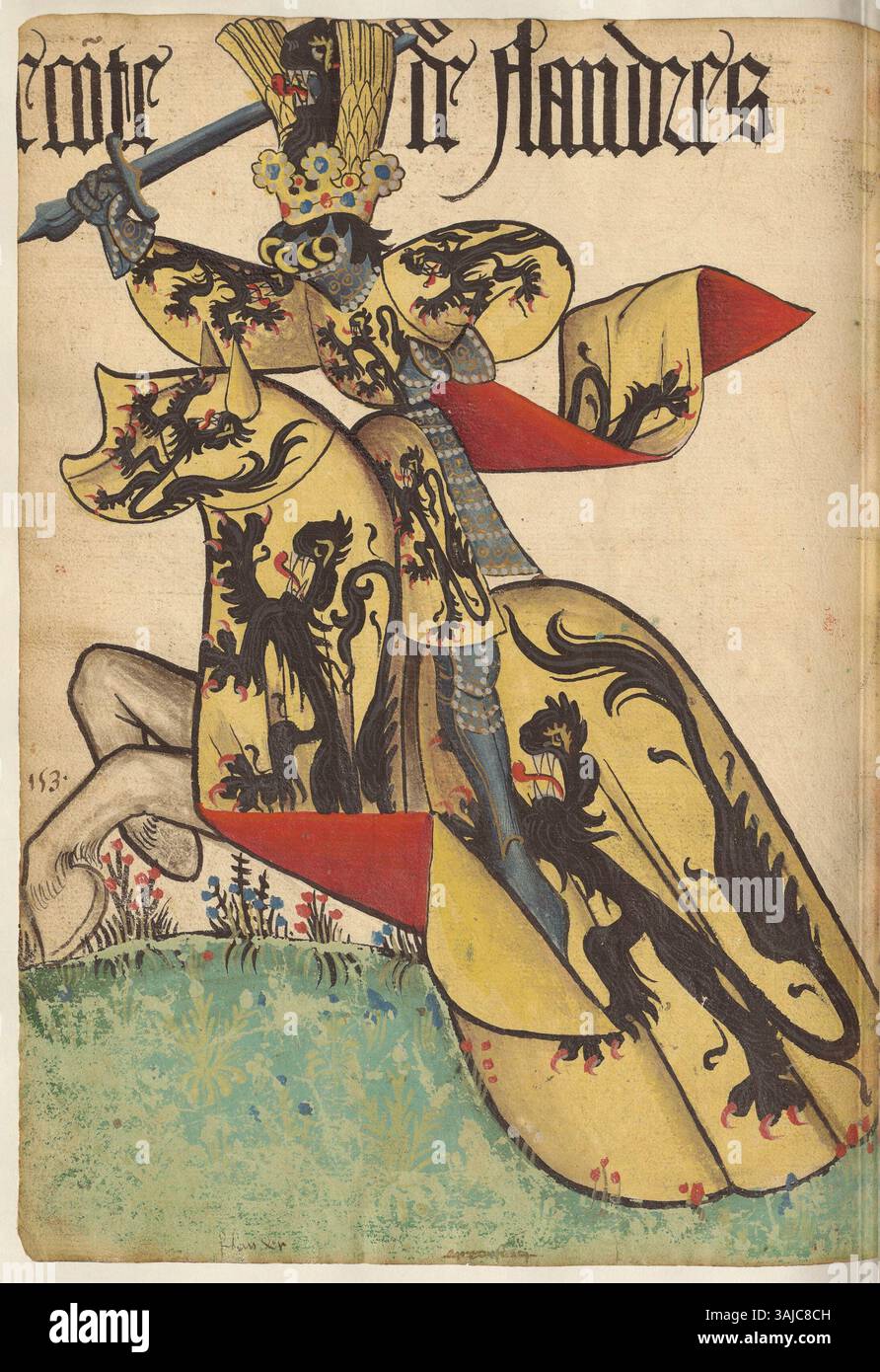The count of Flanders from the Grand Armorial équestre de la Toison d ...