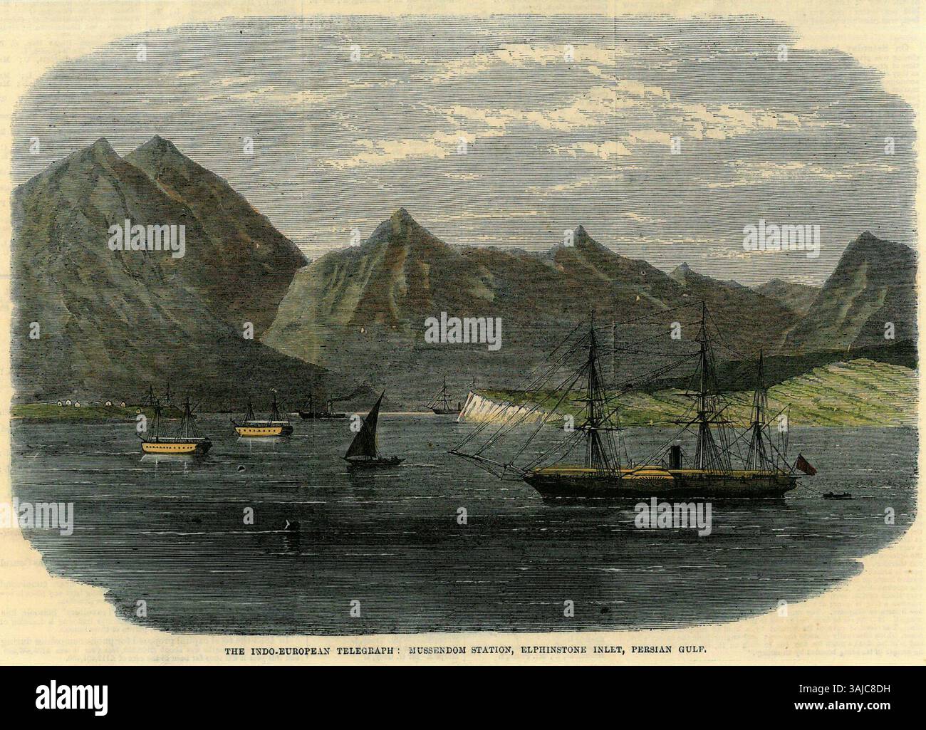 This 1865 illustration shows Mussendom Station at Elphinstone Inlet ...