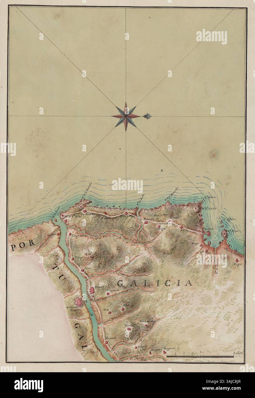 This map, part of an anonymous 18th-century Atlas, depicts the boundary ...