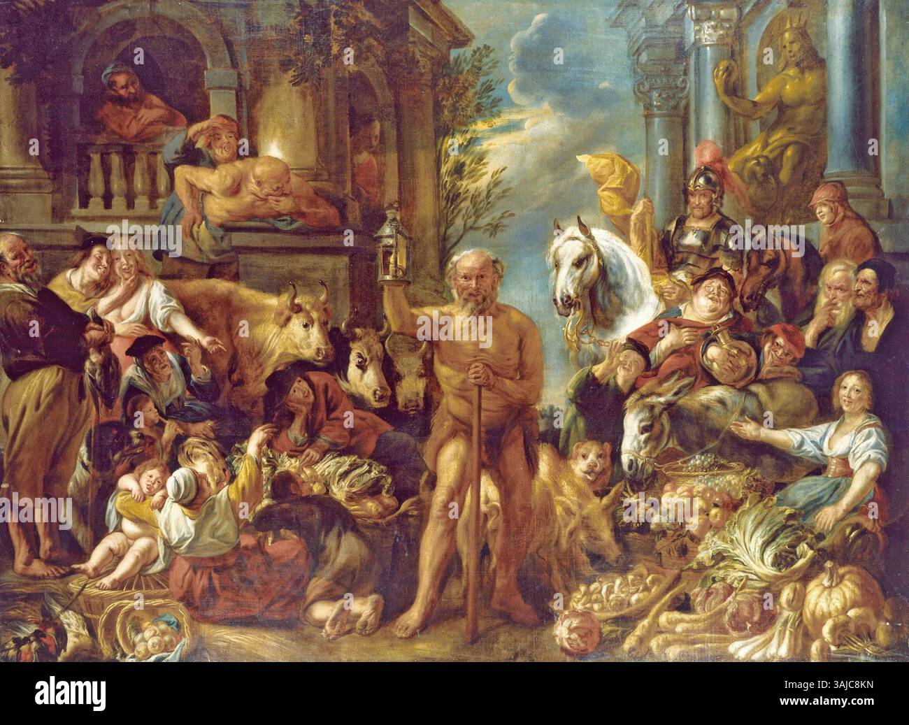 A painting by Jacob Jordaens and his workshop, circa 1650, depicting ...
