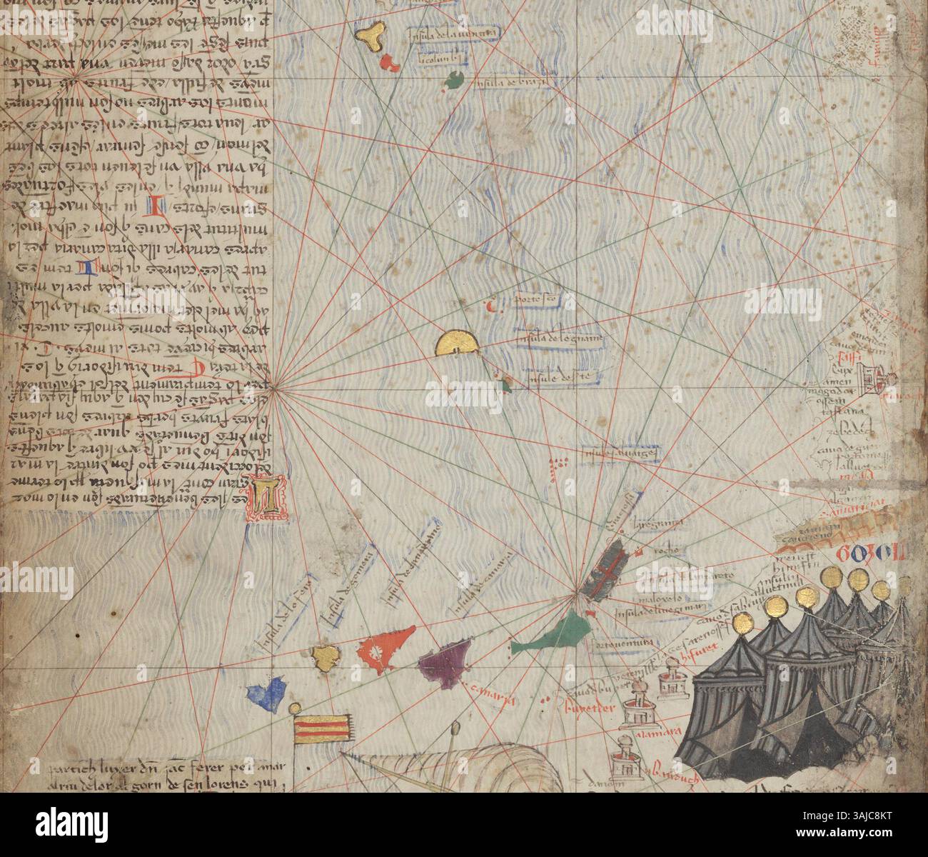 The Catalan Atlas, created in 1375 by Cresques Abraham, is a detailed ...