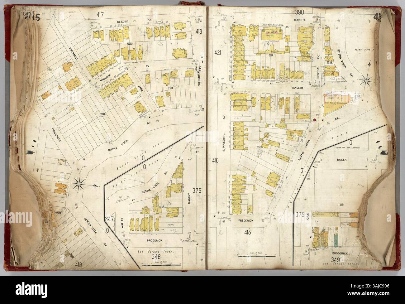 The 1905 San Francisco Sanborn Insurance Map Atlas, produced by Sanborn ...