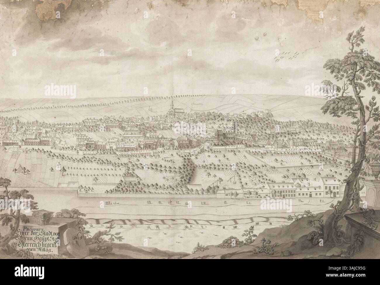 Prospect einer Vorstadt von Wien by Joseph Harbach (1755) offers a ...