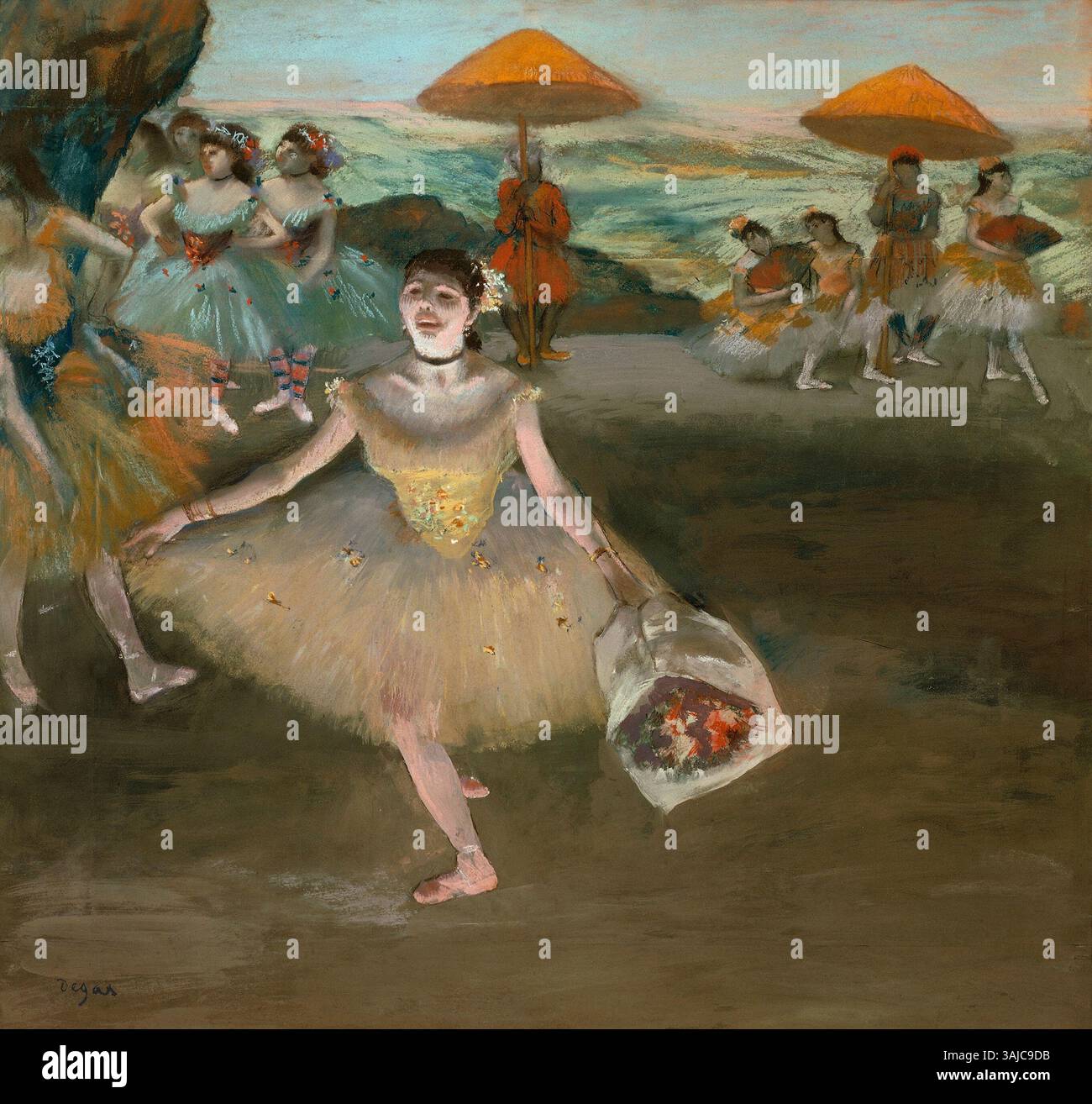 Edgar Degas’ 1878 pastel ‘Dancer with a Bouquet Bowing’ captures a ...
