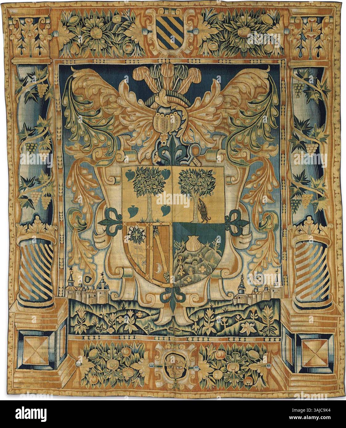 A Spanish armorial tapestry from the third quarter of the 17th century ...