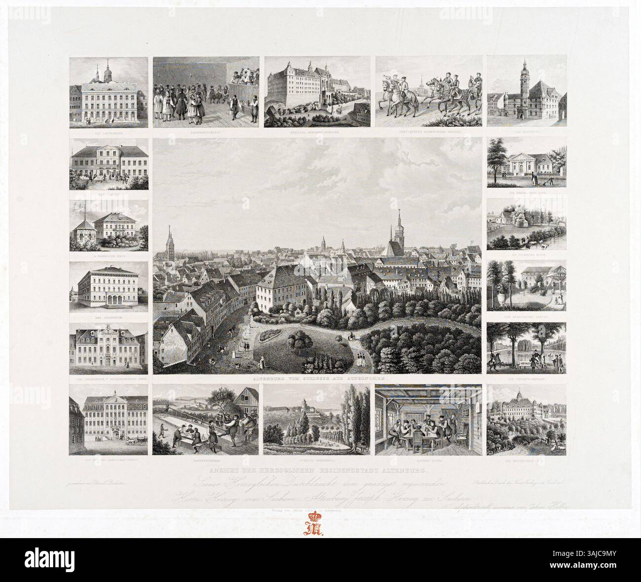 This steel engraving by Bernhard Bechstein, depicting the ducal ...