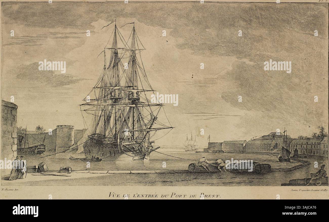 This 18th-century drawing by Nicolas Ozanne shows the entrance to the ...