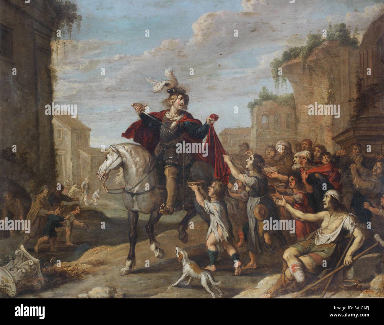 This 17th-century painting by Hans Jordaens III depicts Saint Martin of ...