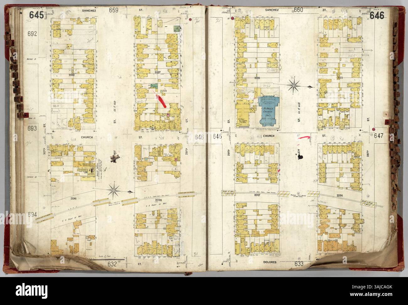The 1905 San Francisco Sanborn Insurance Map Atlas is a detailed color ...