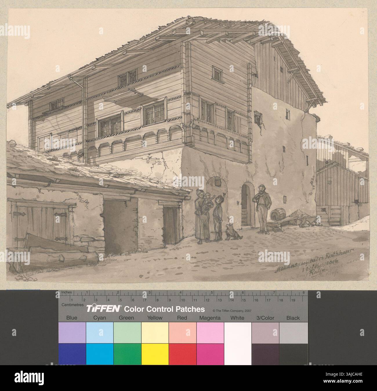 This 1906 illustration by Johann Rudolf Rahn depicts the so-called old ...