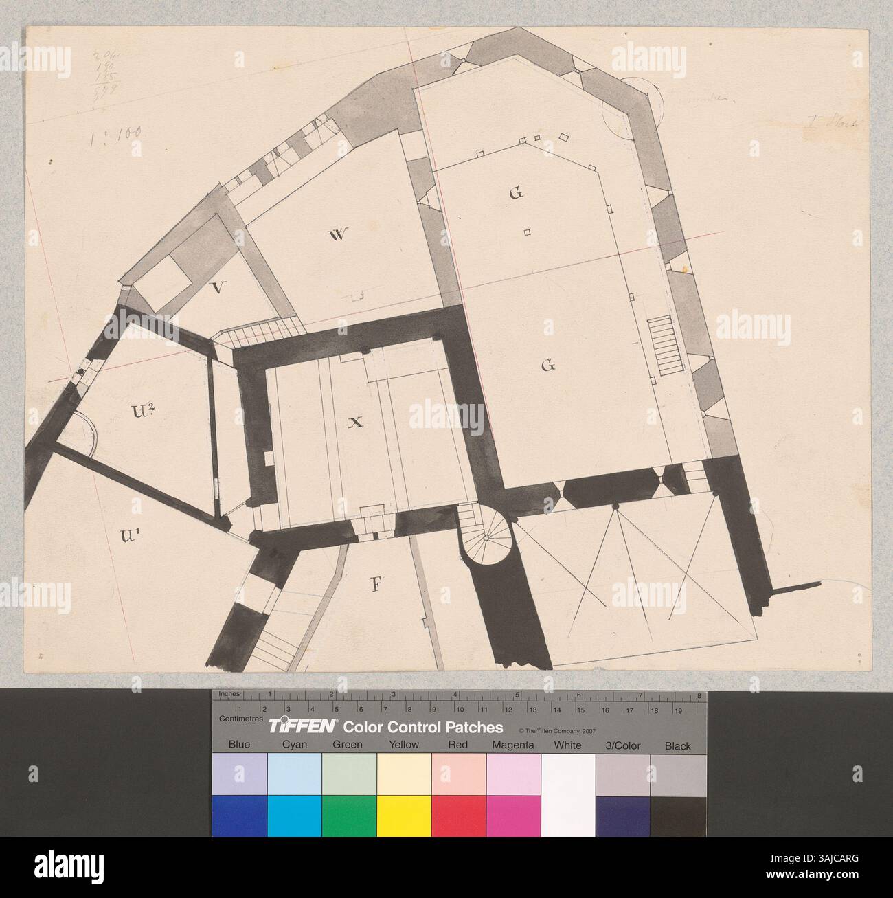 This image shows the floor plan of the northern part of Chillon Castle ...