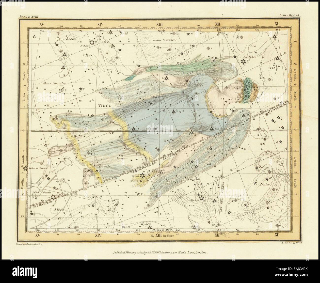 In his 1822 work 'Virgo,' Alexander Jamieson represents the ...