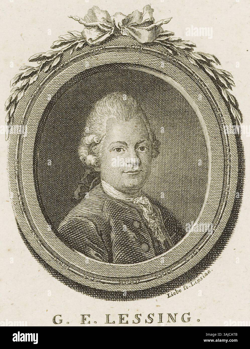 This 1775 copper engraving by Gottlob August Liebe depicts Gotthold ...