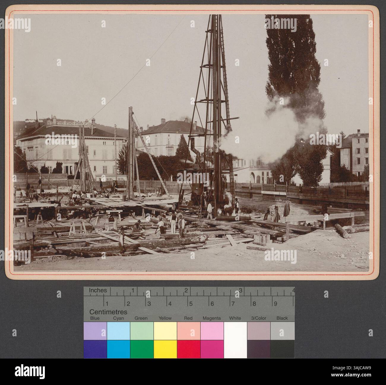 This 1890 photo shows construction work at Zurich's opera house ...