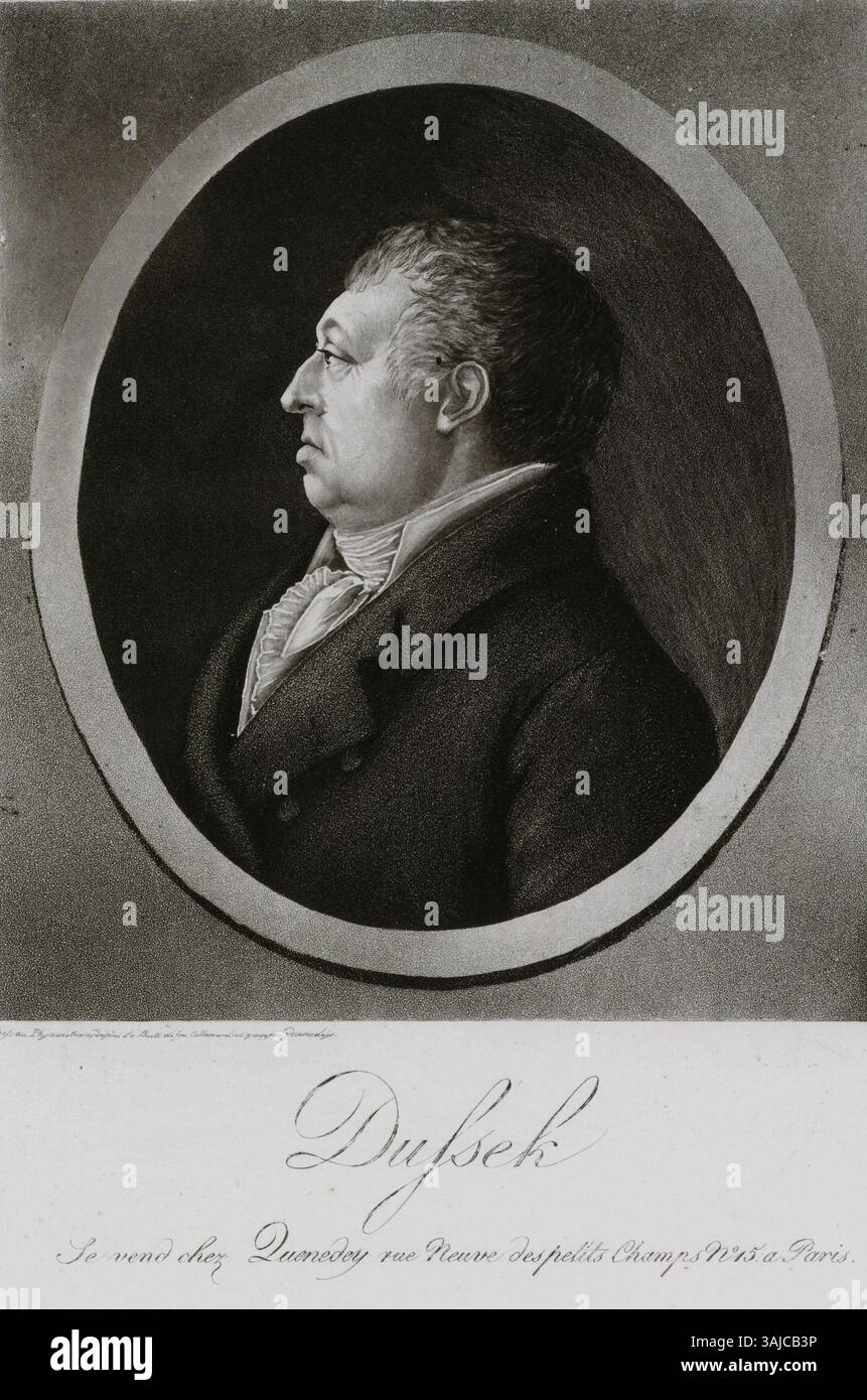 Edmé Quenedey’s portrait of Johann Ludwig Dussek, an influential ...