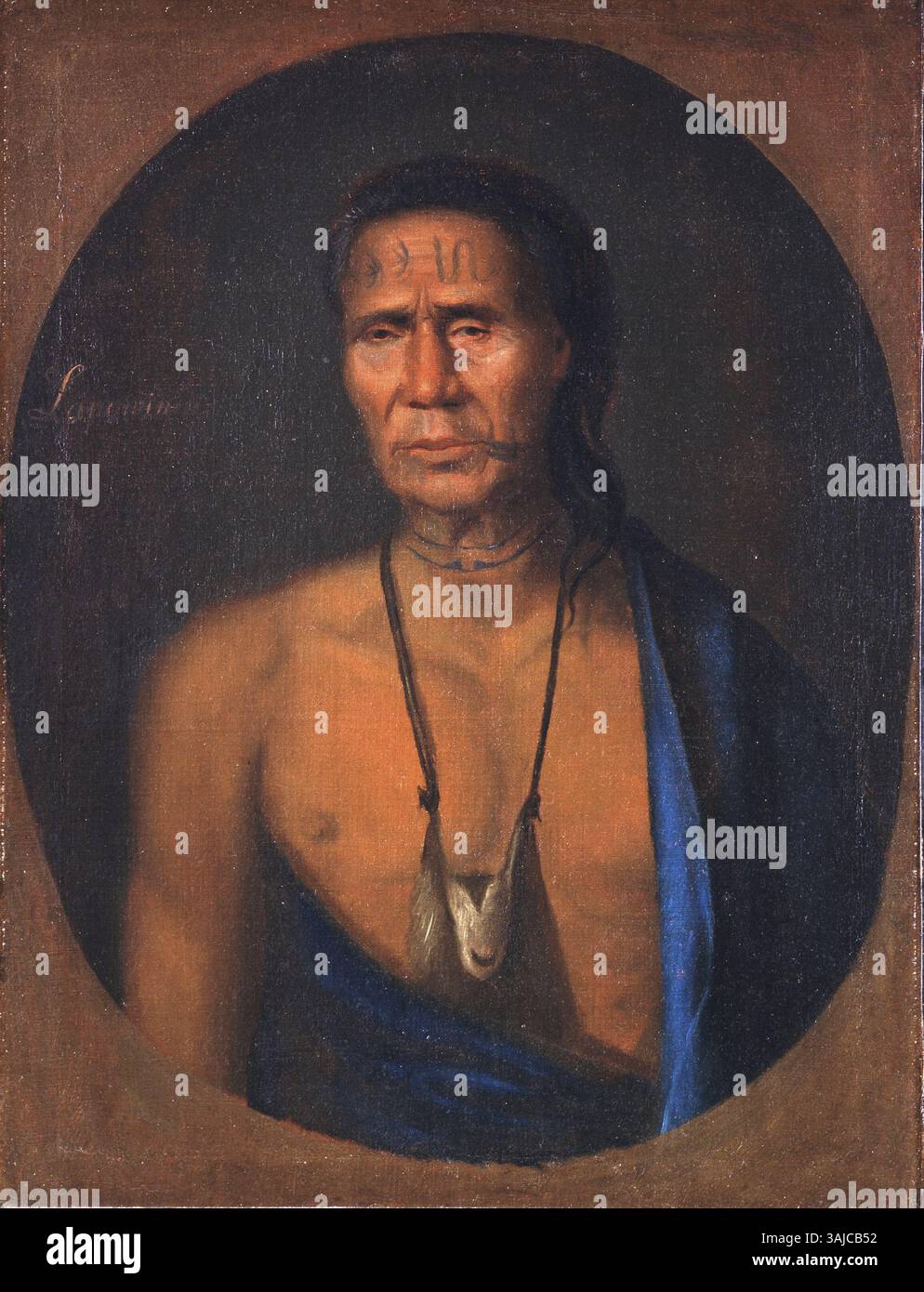 Swedish artist Gustavus Hesselius painted this portrait of Lenape chief ...