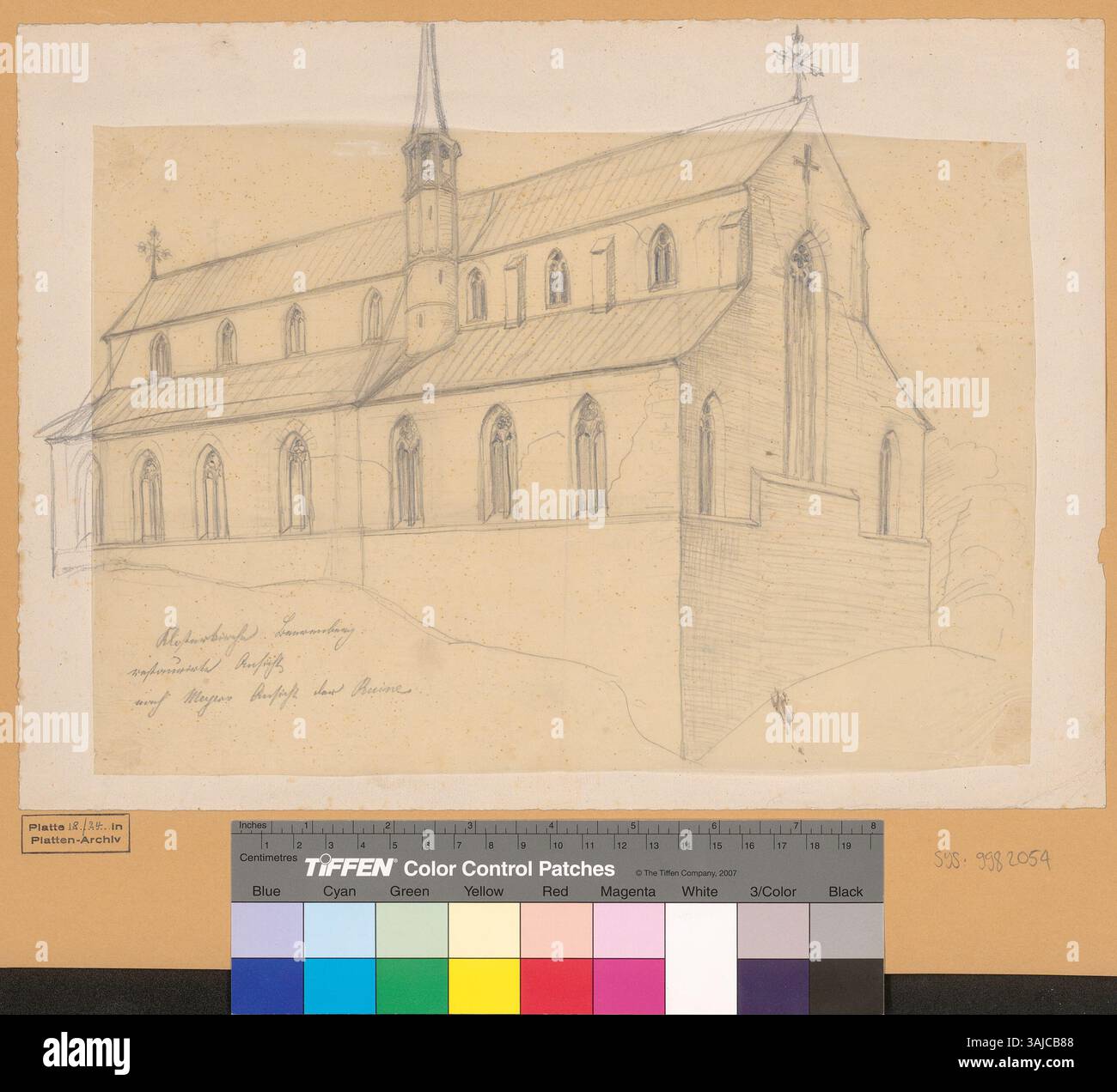 This retouched view of Klosterkirche Beerenberg depicts the former ...