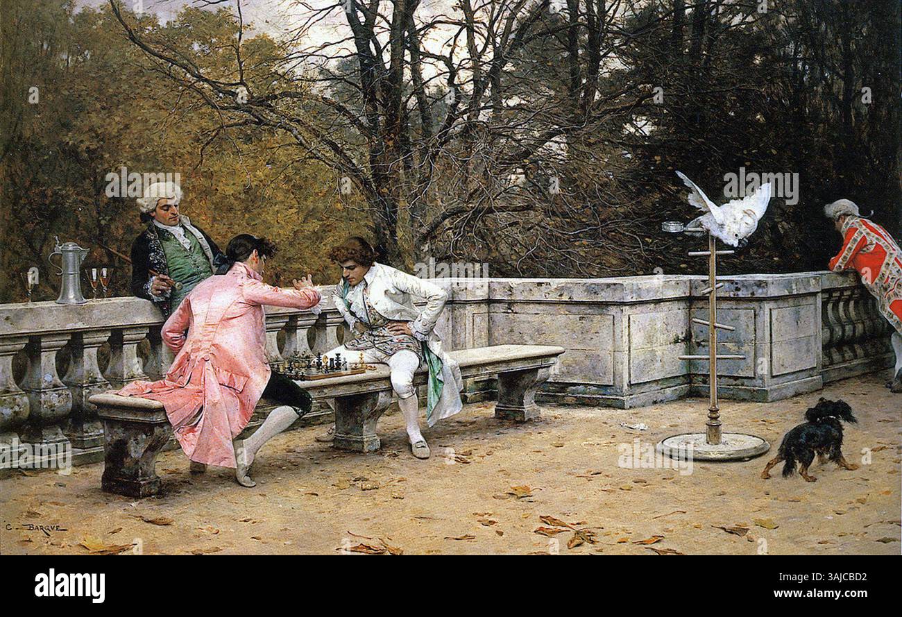 Charles Bargue's 'The Chess Game' (19th century) depicts two ...