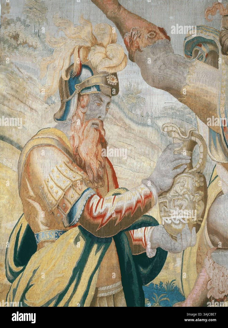 This detailed section of a 17th-century tapestry shows Odysseus ...