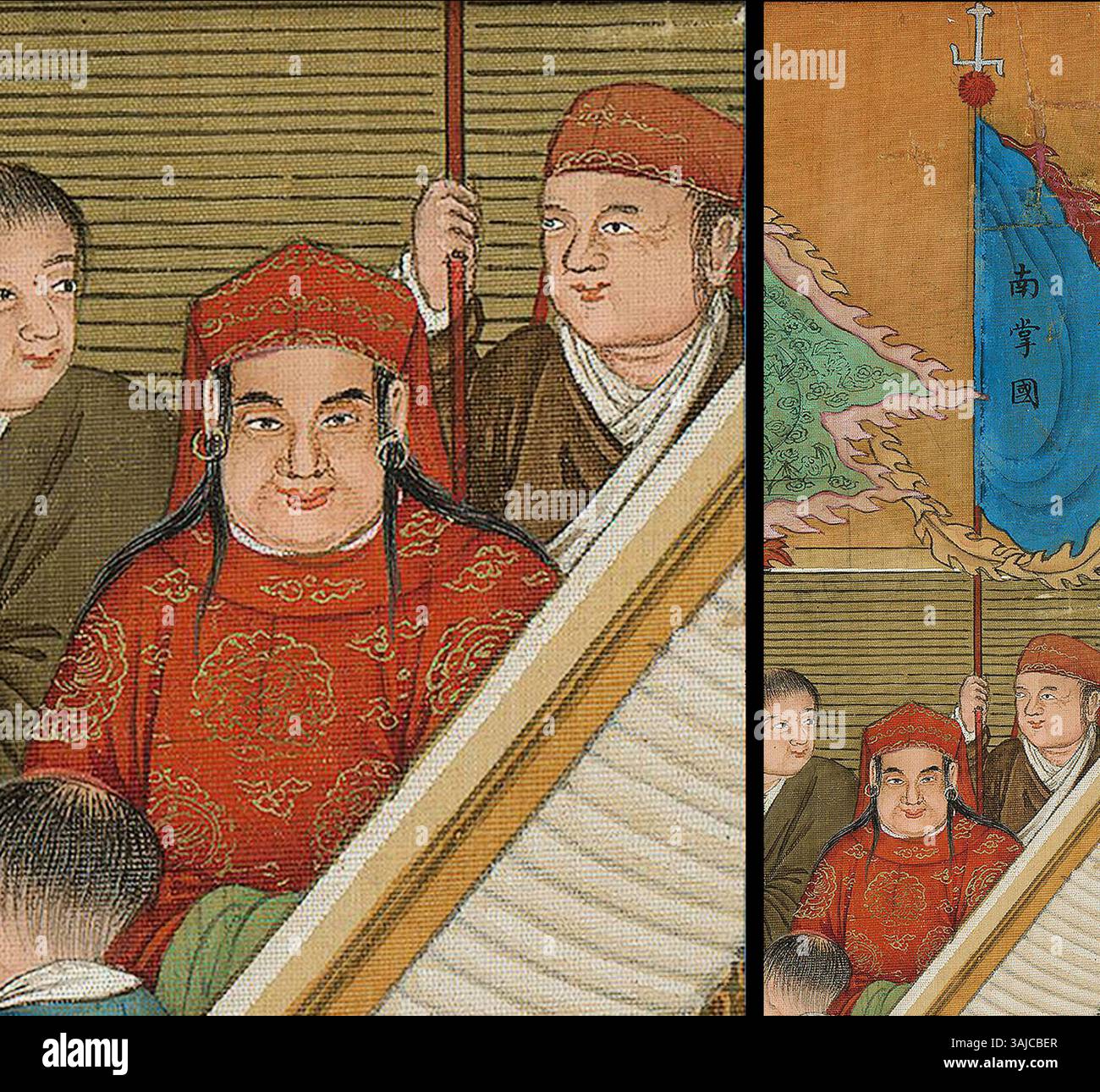 This 1761 painting depicts the delegation from Luang Phrabang (now part ...