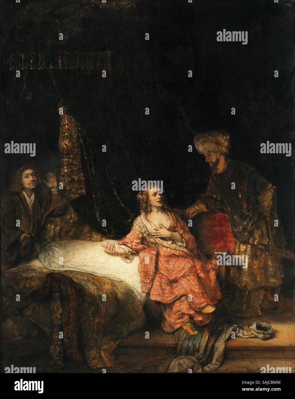 This painting illustrates the biblical story of Joseph and Potiphar’s ...