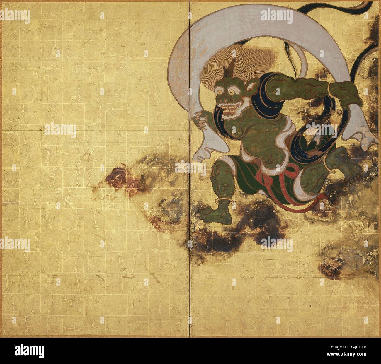 This is the right screen of Tawaraya Statsu's 'The Gods of Wind and ...