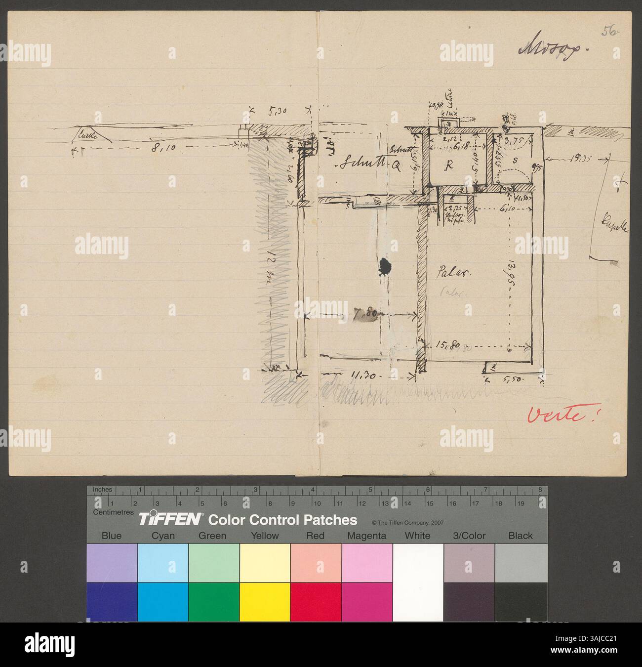 This image depicts a floor plan excerpt of the Castello di Mesocco ...
