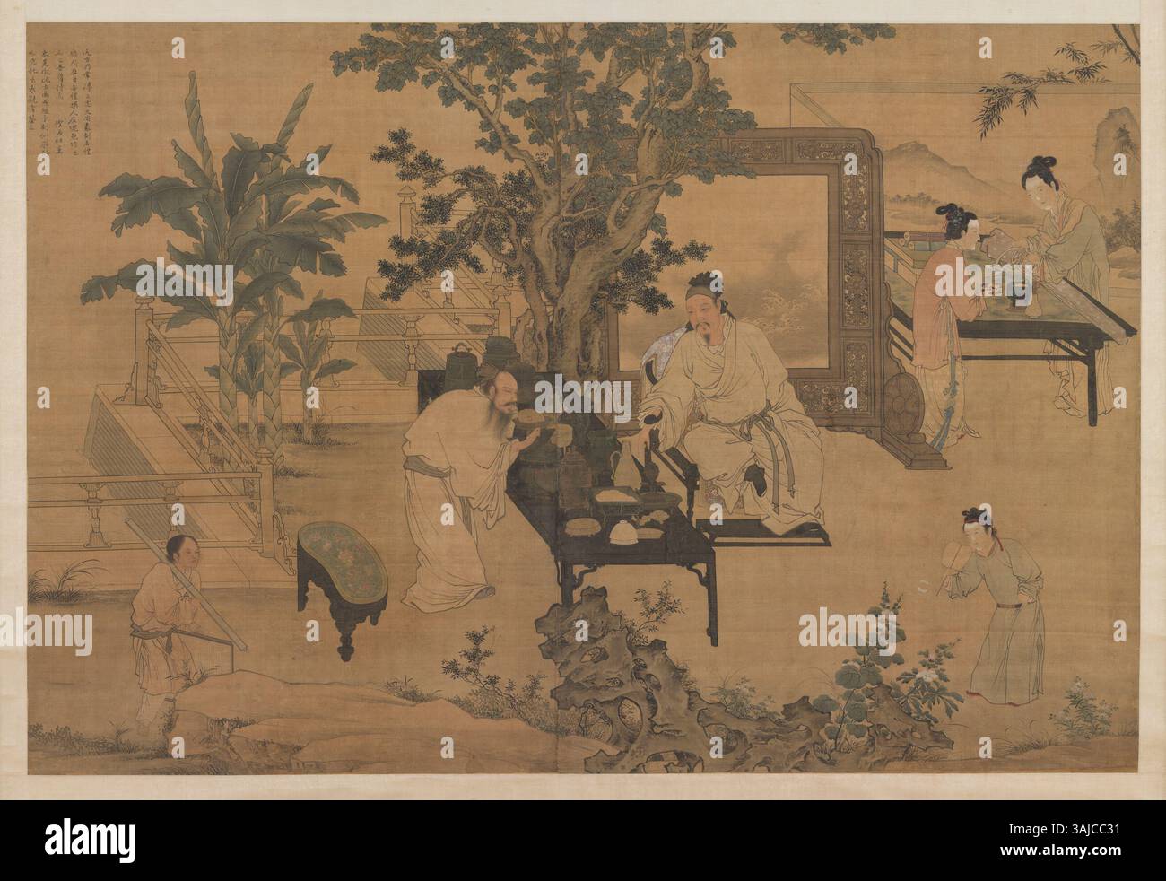 'Enjoying Antiquities' by Du Jin is a 15th-century Chinese painting ...