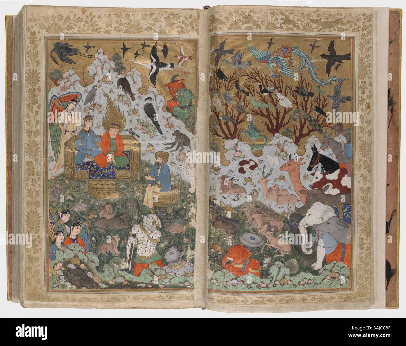 This frontispiece from the Windsor Shahnameh depicts Solomon (Sulayman ...