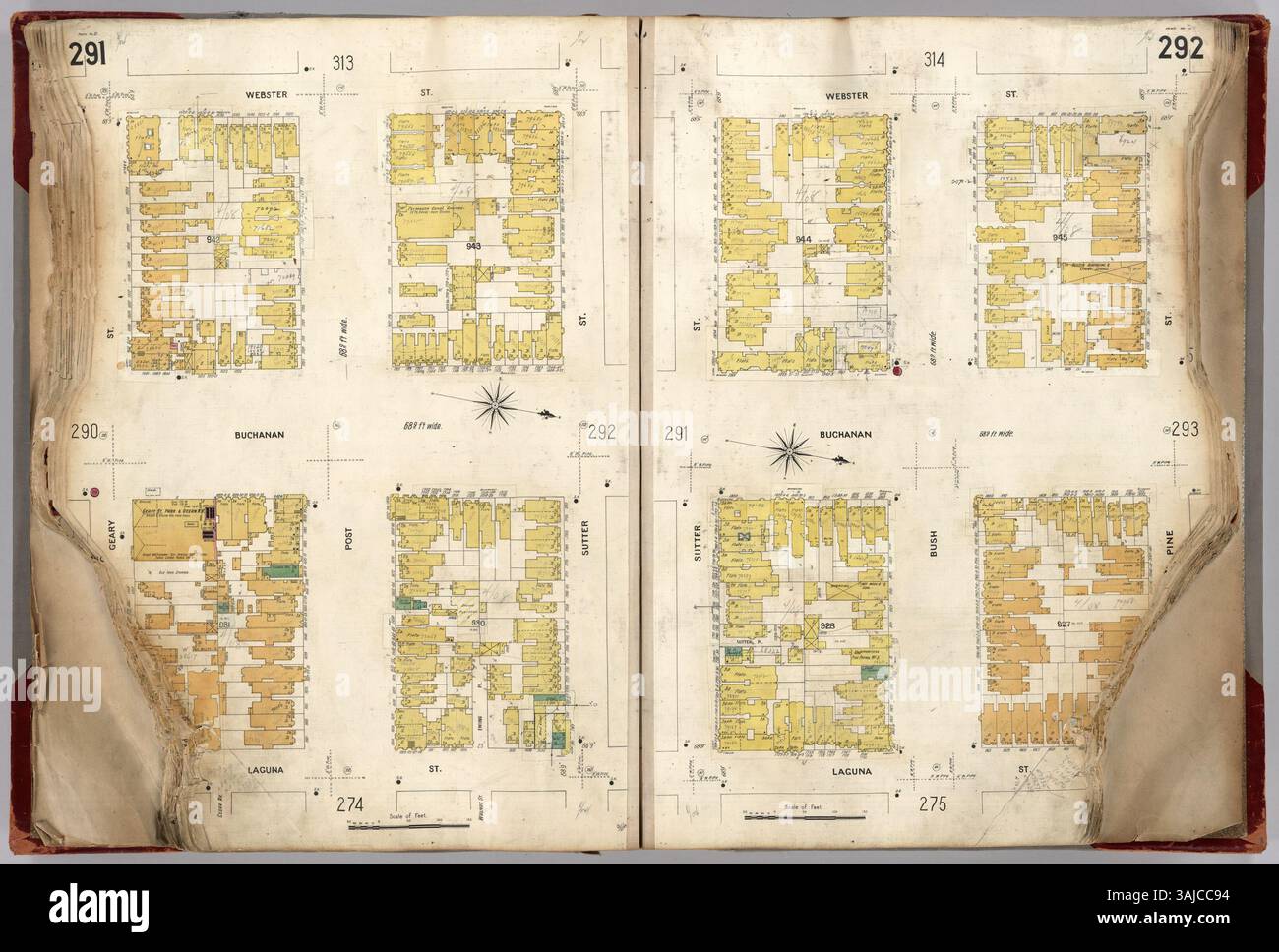 This 1905 San Francisco Sanborn Insurance Map Atlas by Sanborn-Perris ...