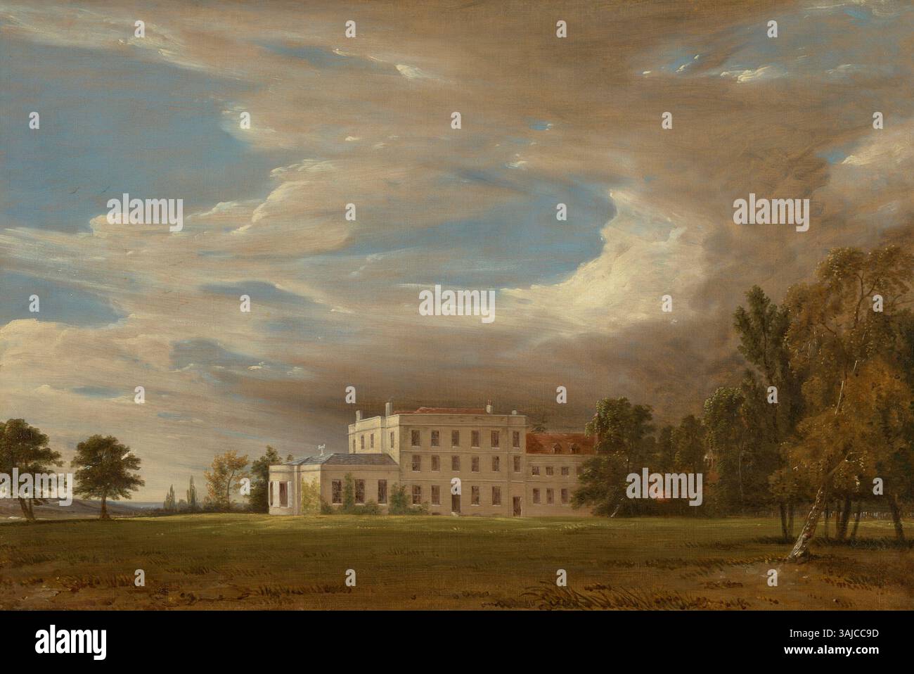 Oil on canvas painting by John Constable of Old Hall, East Bergholt ...