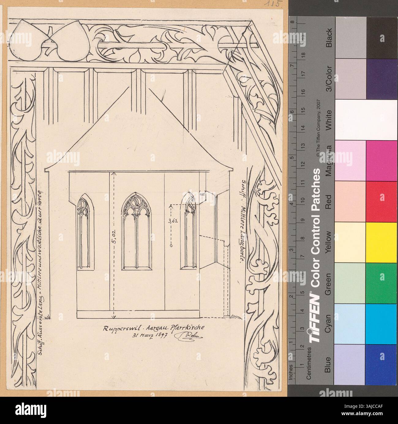 Johann Rudolf Rahn’s 1897 work portrays an intricate view of the choir ...