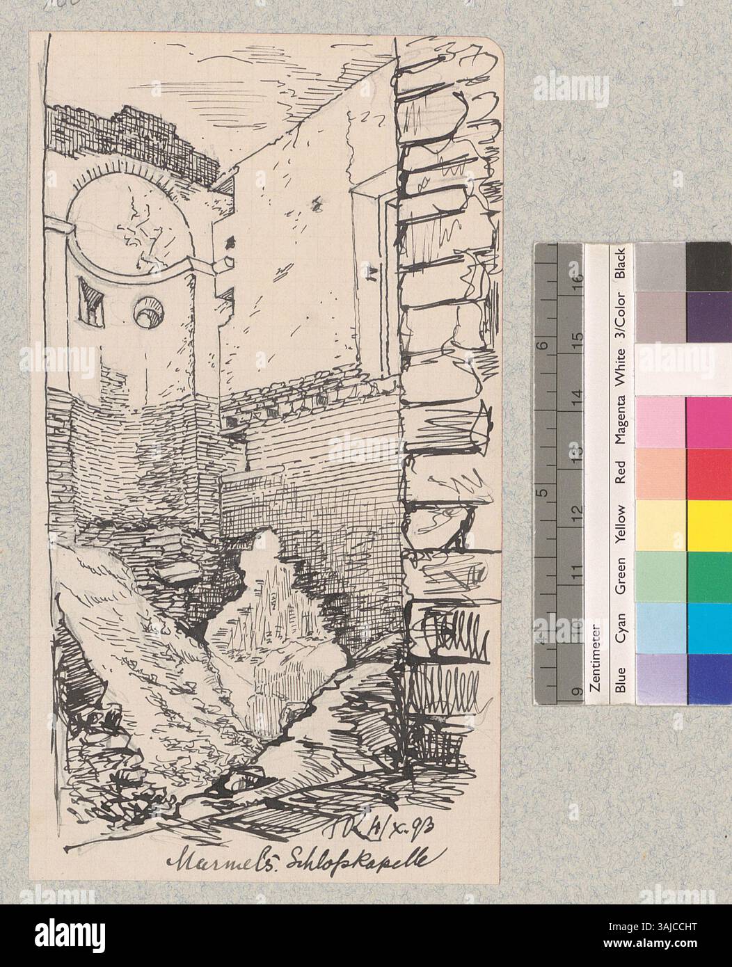 This 1893 illustration by Johann Rudolf Rahn depicts the view of the ...
