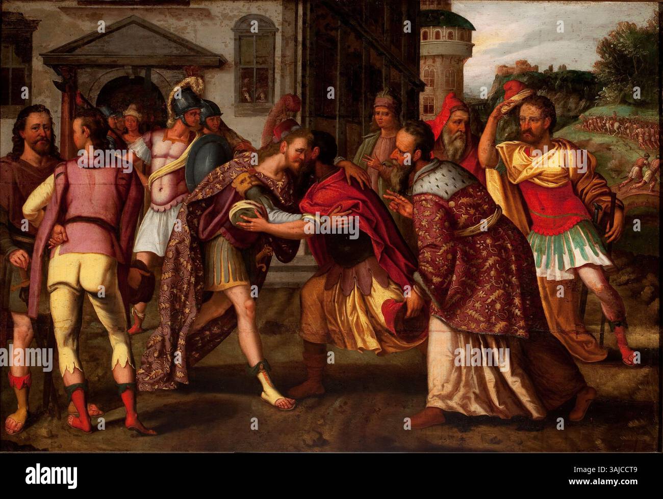 A 16th-century painting depicting Absalom from the biblical story, *2 ...