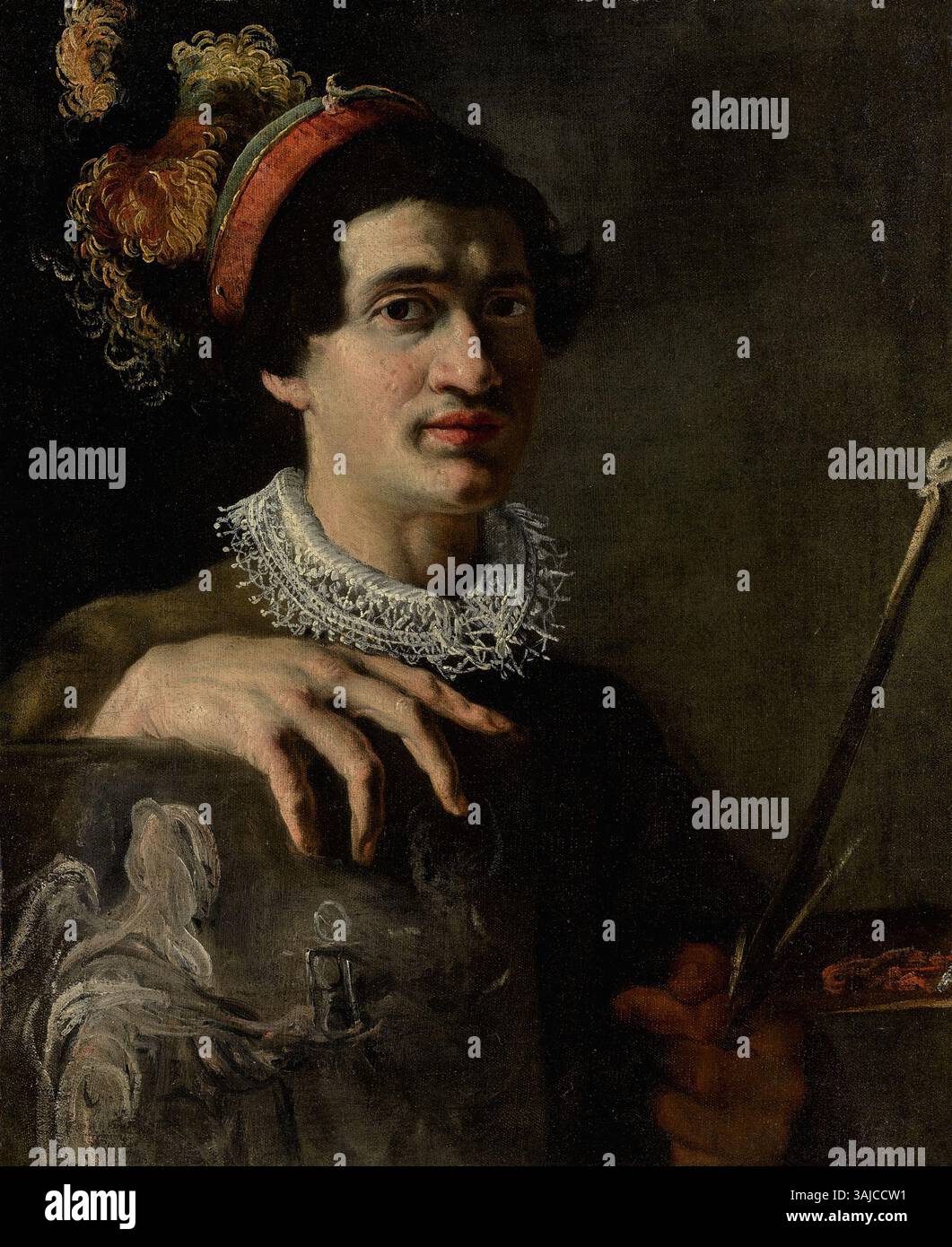 This self-portrait by Angelo Caroselli, created between 1605 and 1652 ...
