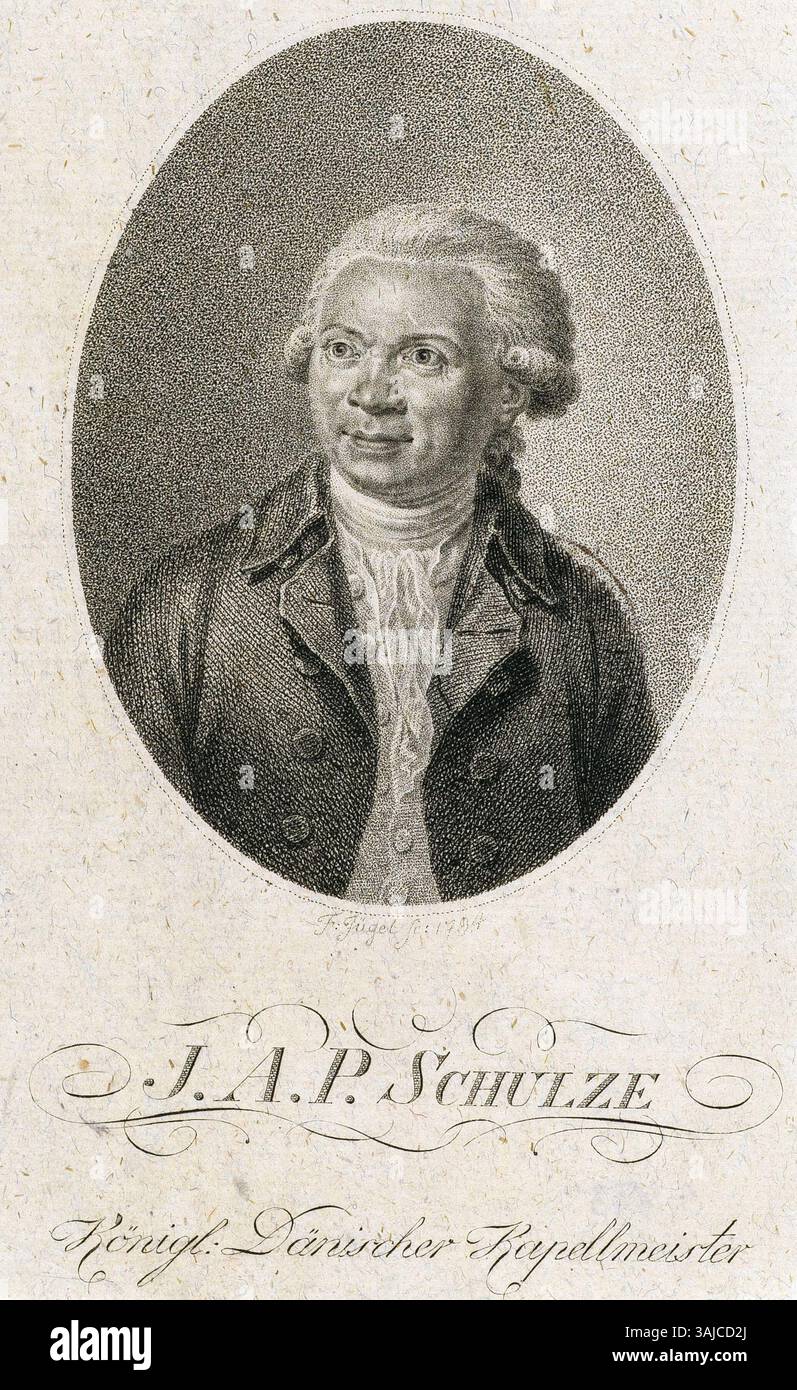 This copper engraving from 1794 depicts Johann Abraham Peter Schulz ...