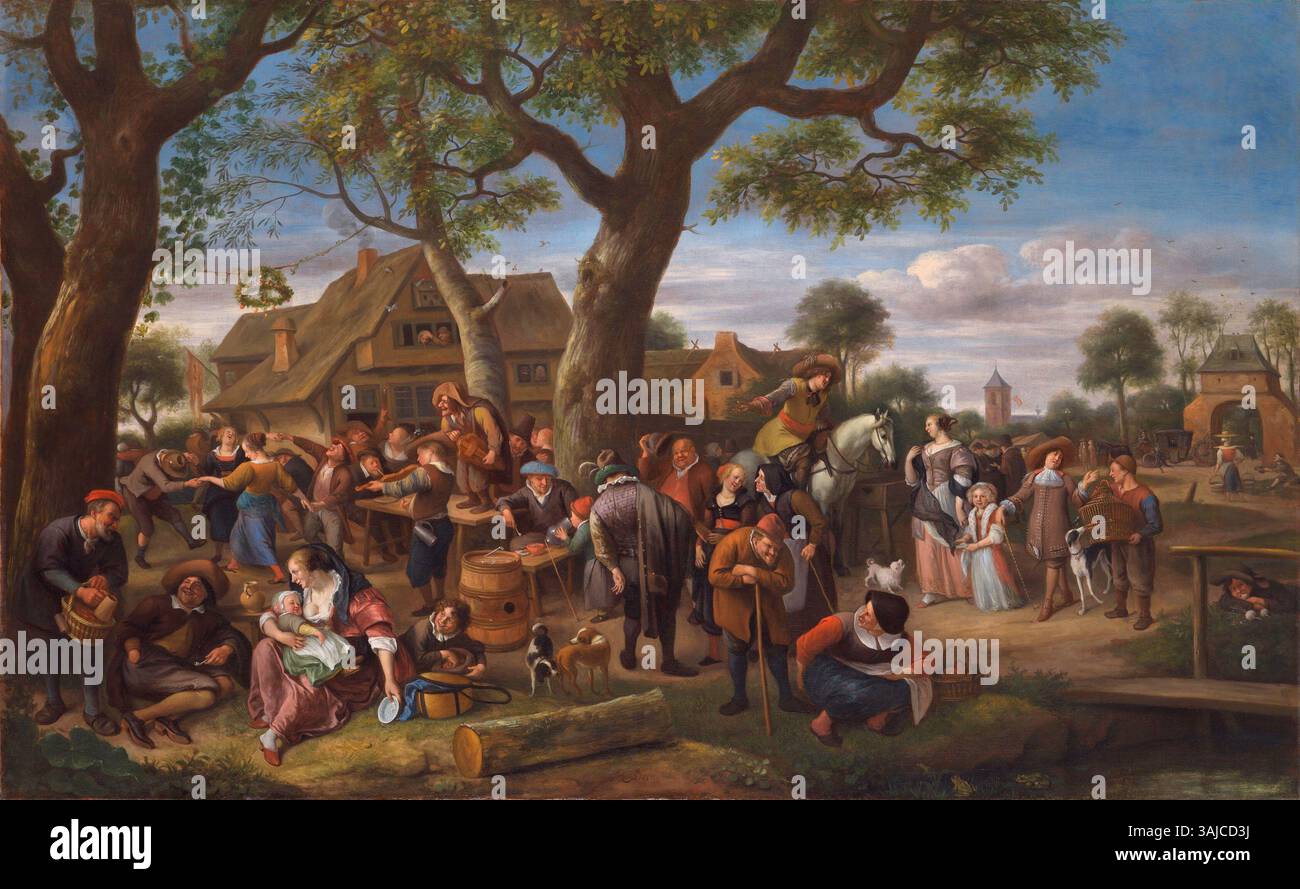'Feestende boeren bij een herberg' (Peasants Merrymaking Outside an Inn ...