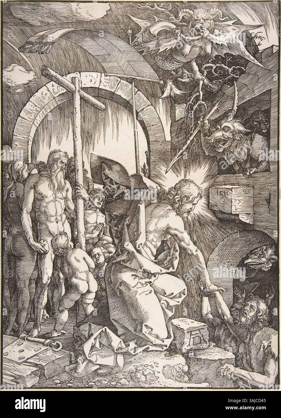 Albrecht Dürer’s 1510 engraving 'Christ’s Descent into Hell' represents Christ’s journey to the ...