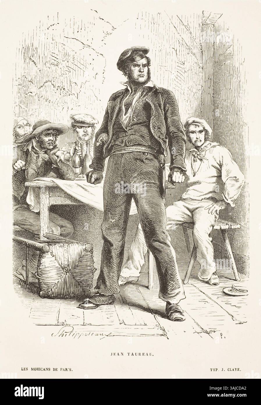 Henri Félix Emmanuel Philippoteaux's 1863 work 'Les Mohicans de Paris ...