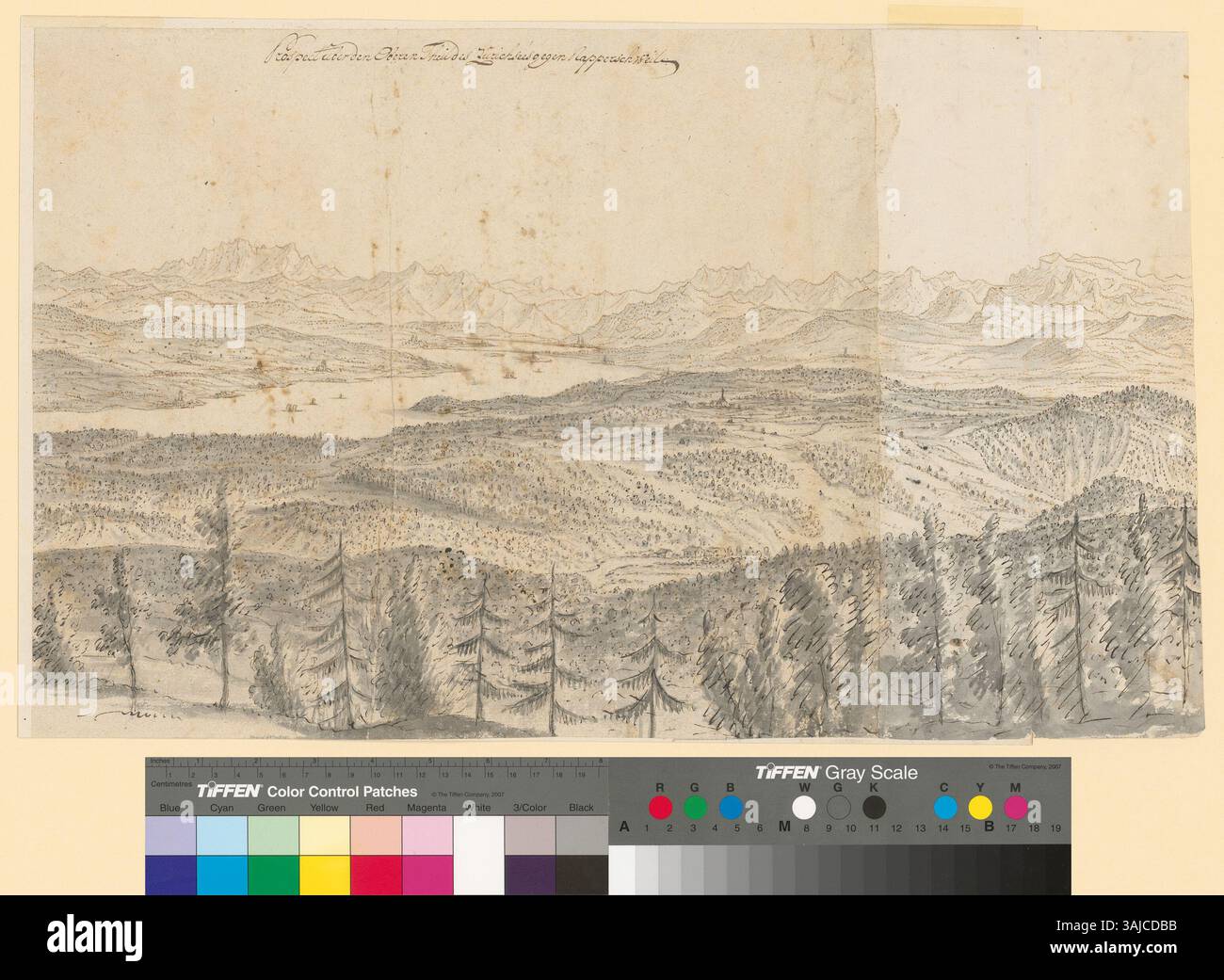 This drawing by Johann Caspar Ulinger offers a view over the upper part ...
