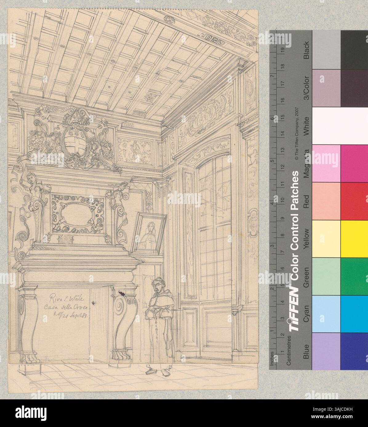 Johann Rudolf Rahn’s 1881 painting presents an interior view of the ...