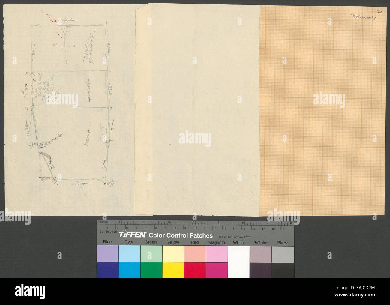 This print depicts a section of the floor plan of Wellenberg Castle in ...