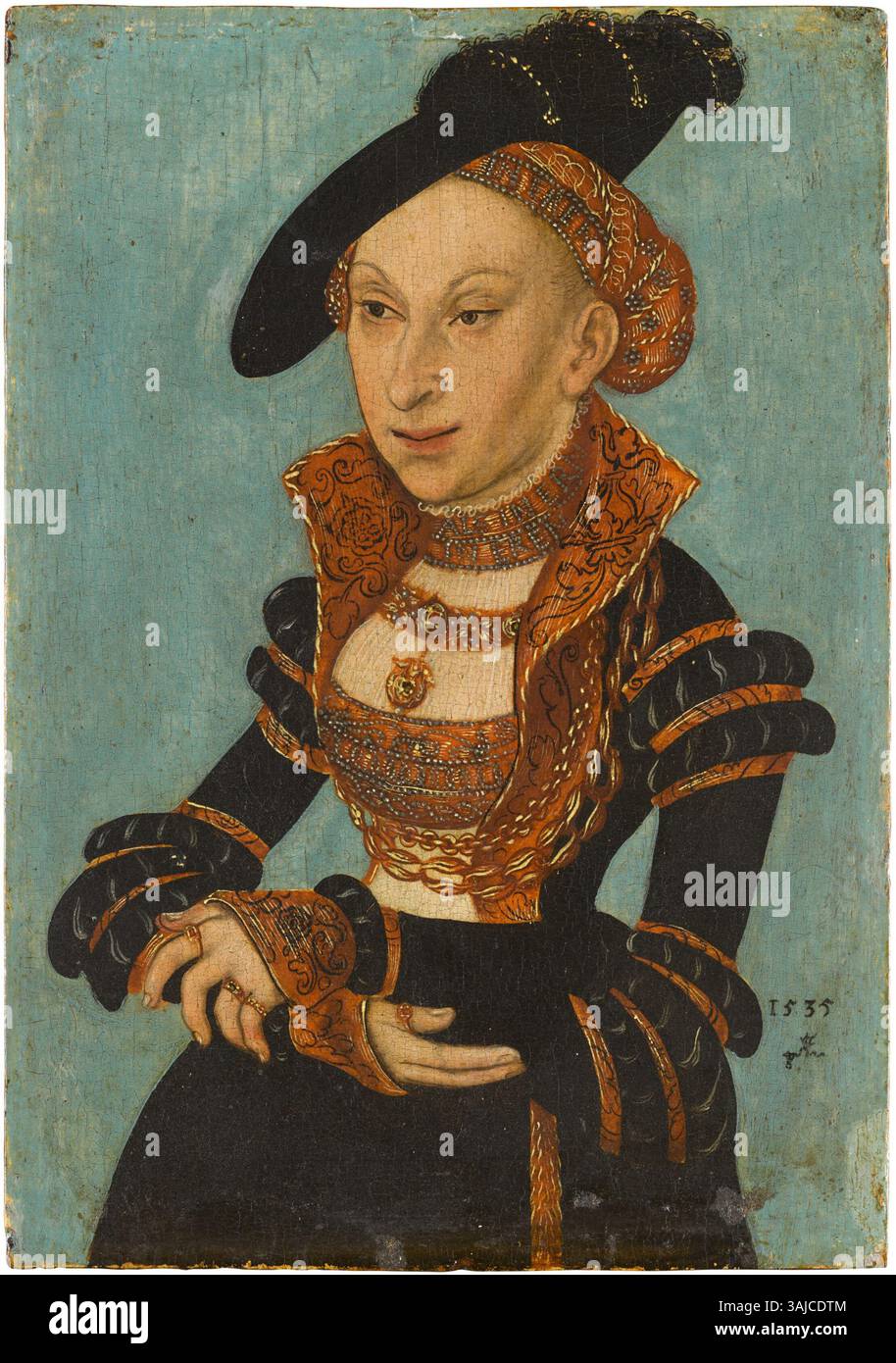 This portrait, painted by Lucas Cranach the Elder in 1535, depicts ...