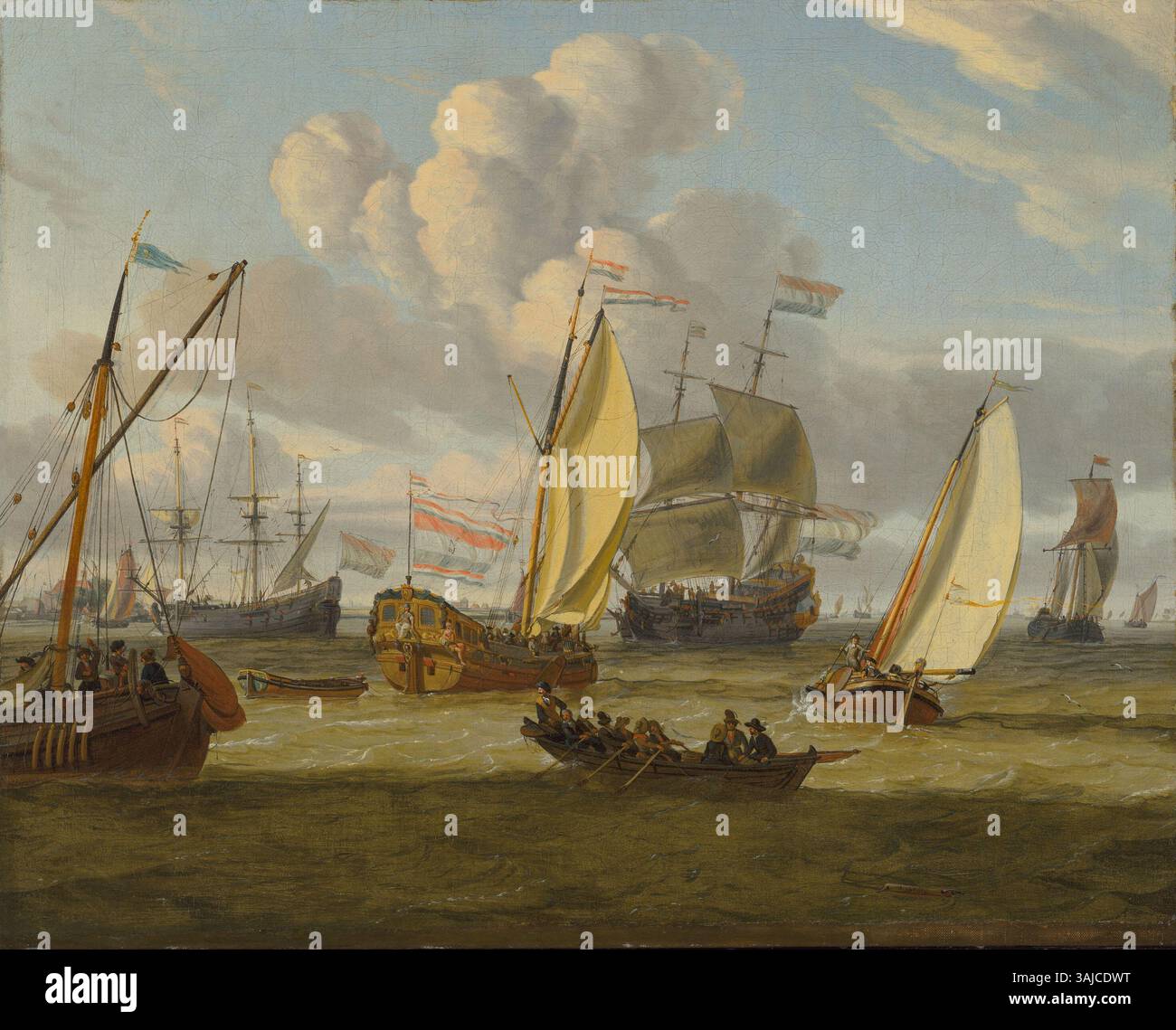 This painting by Abraham Storck, created before 1708, depicts several ...