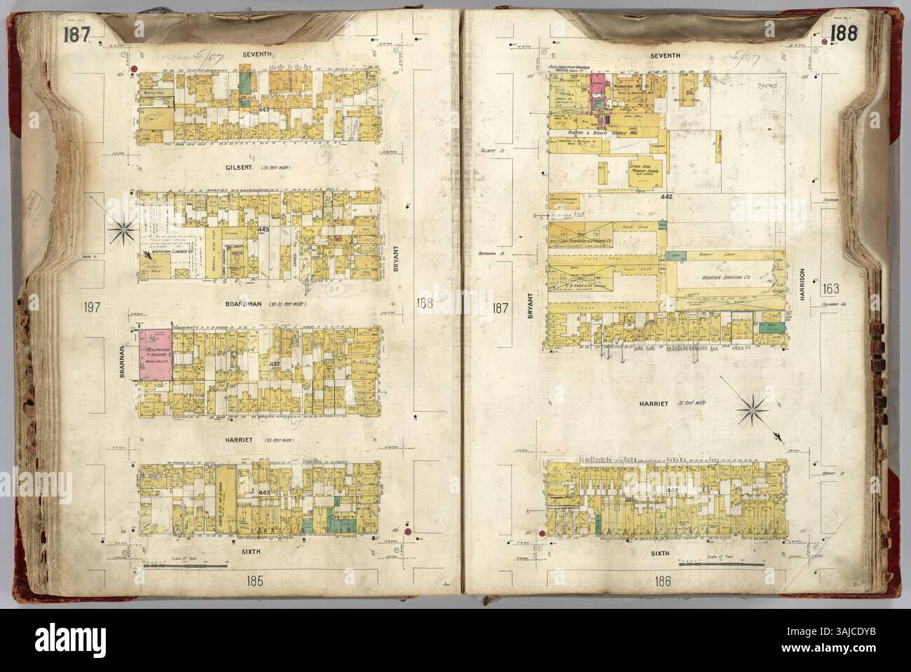 This San Francisco Sanborn Insurance Map Atlas, published in 1905 by ...