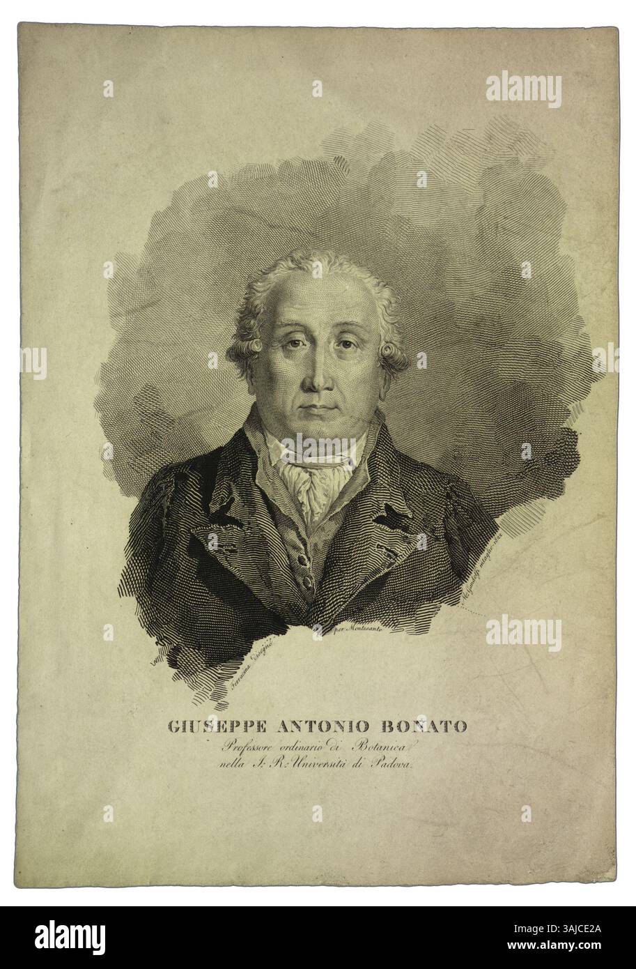 A portrait of Giuseppe Antonio Bonato, painted in the 19th century ...