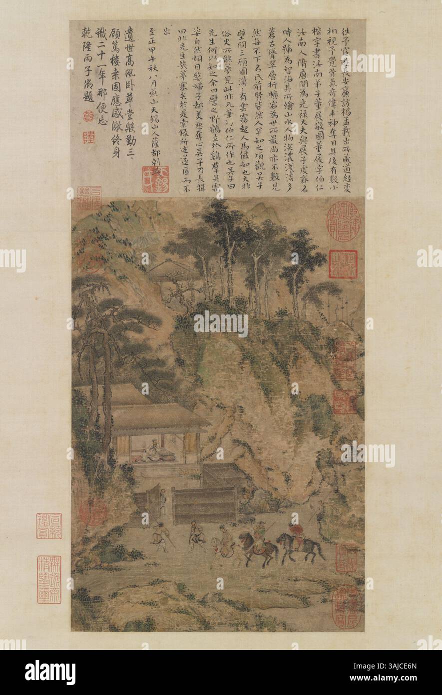 Dong Zhan's 'Three Visits to a Thatched Cottage' depicts the famous ...
