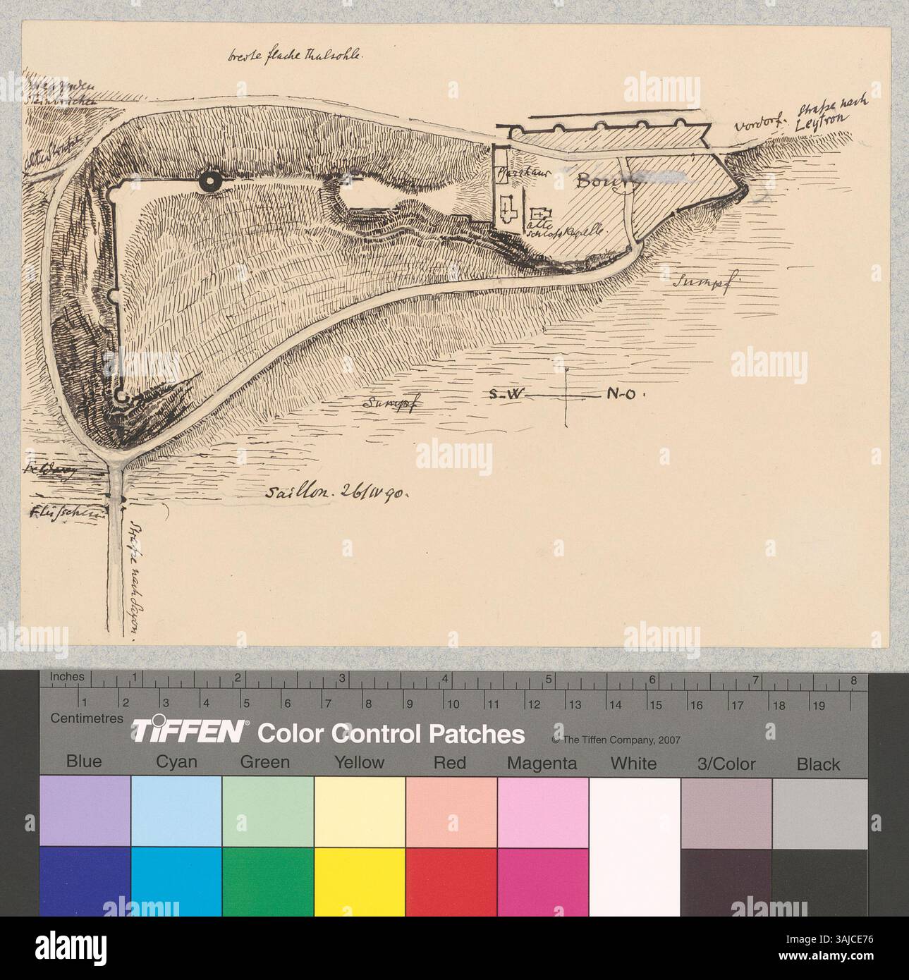 This 1890 work by Johann Rudolf Rahn illustrates the floor plan of the ...
